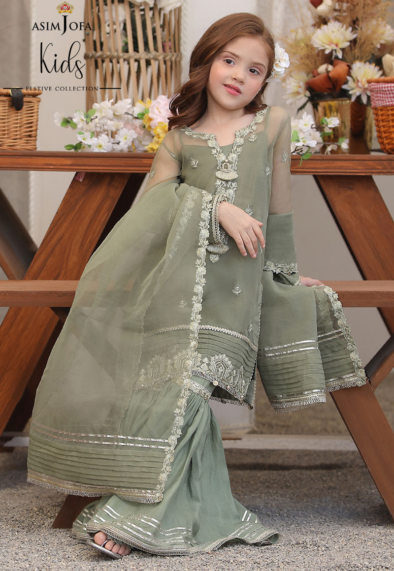 AJKF-08 EMBROIDERED ORGANZA 3 PCS – Global AJ