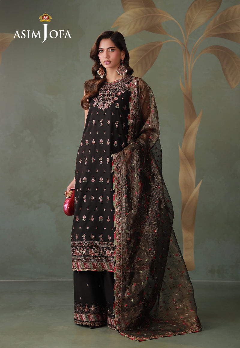 AJULD-05 Embroidered Boski Silk Stitched 3 Pcs – Global AJ
