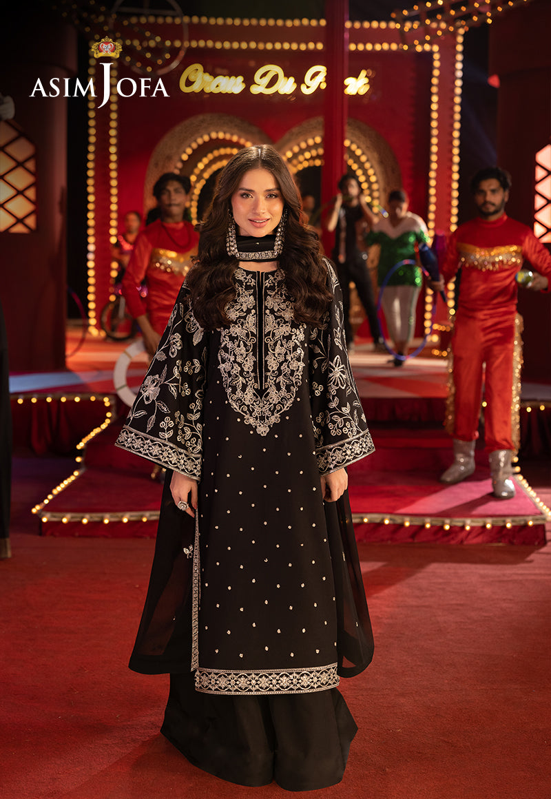 AJLLFB-03 Embroidered Boski Silk STITCHED 3 Pcs – Global AJ
